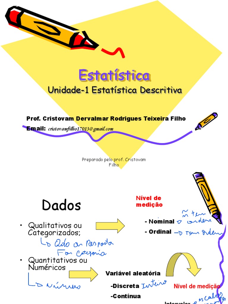 Estatística - Unidade 1 Estatística Descritiva | PDF | Coeficiente de ...