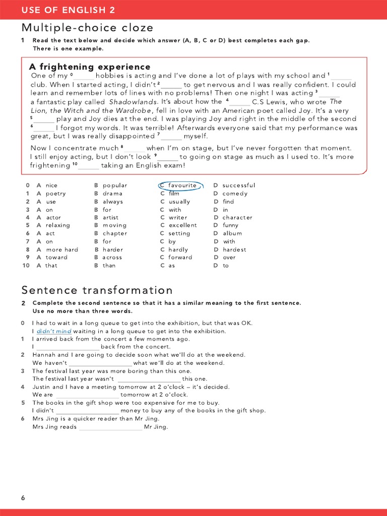 Multiple-Choice Cloze: A Frightening Experience | PDF