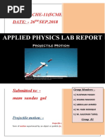 Projectile Motion Lab Report | PDF | Projectiles | Spacetime