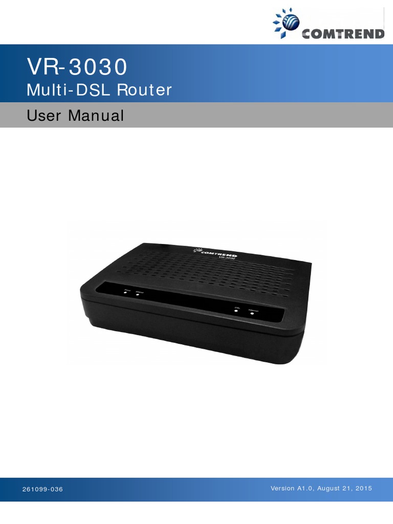 VR 3030 Comtrend User Manual | PDF | Ip Address | Port (Computer ...
