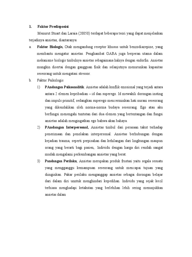 Faktor Predisposisi | PDF