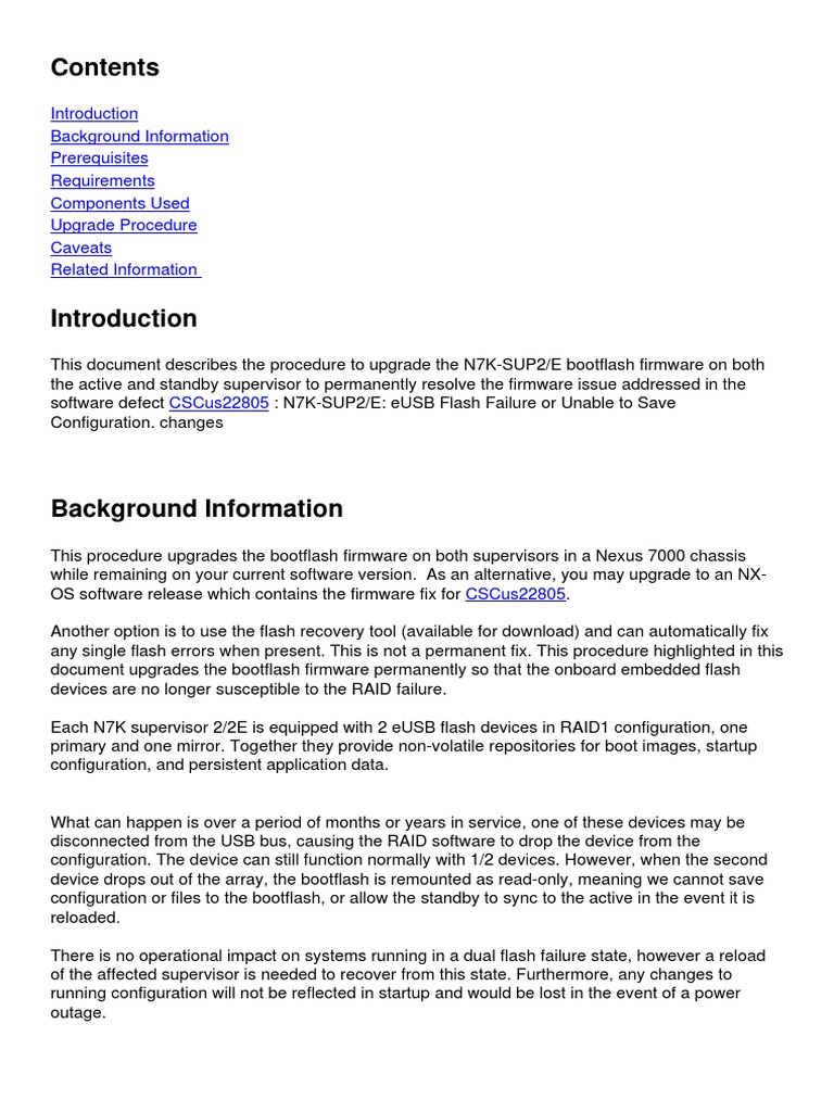 Cisco Cisco Nexus 7000 Series Supervisor 2 Module Troubleshooting Guide ...