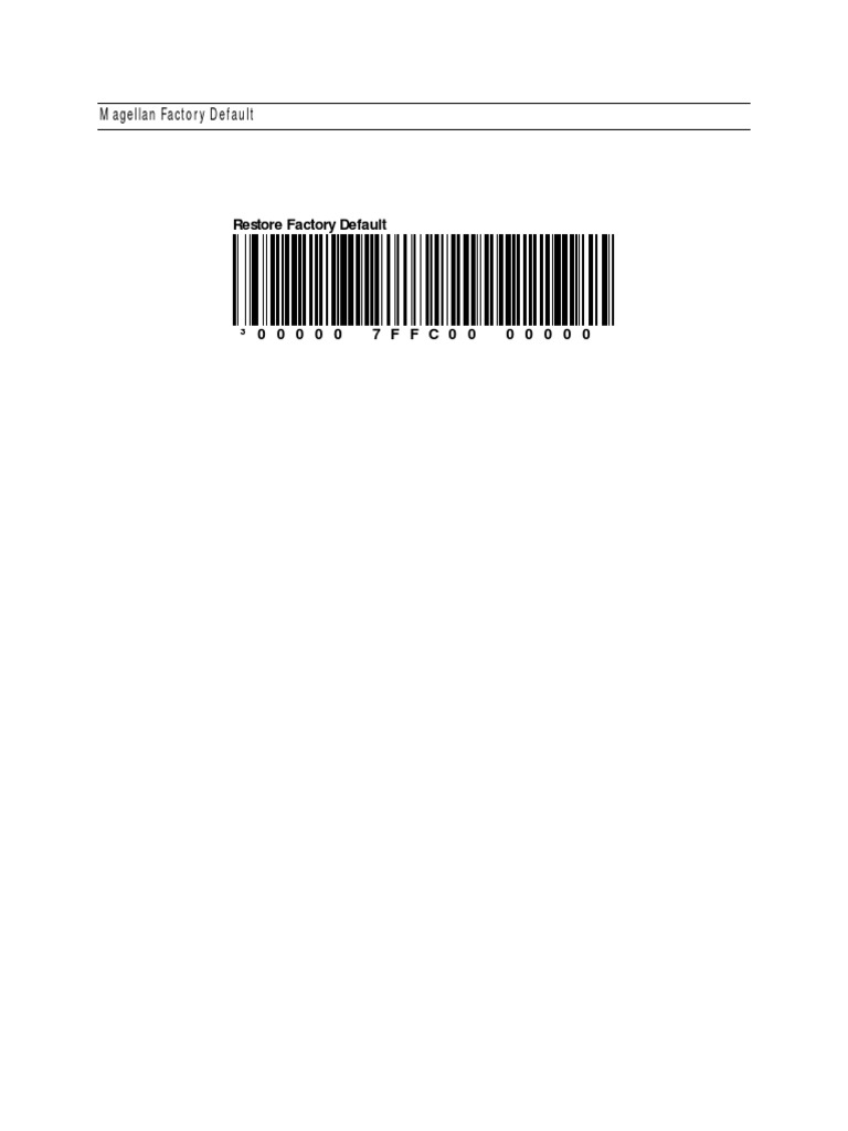 Magellan Factory Reset | PDF