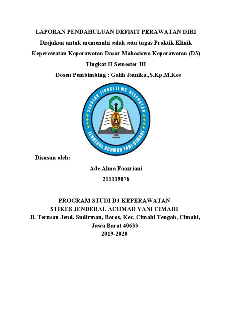 Laporan Pendahuluan Defisit Perawatan Diri | PDF