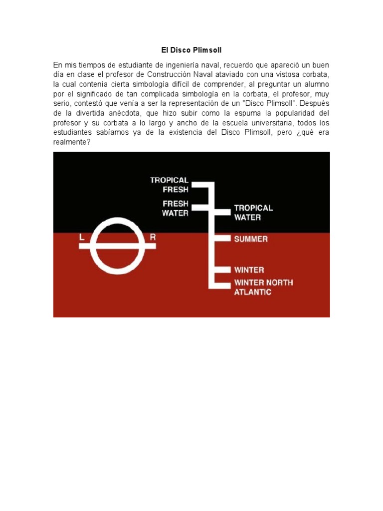 Disco Plimsoll: Seguridad Marítima | PDF