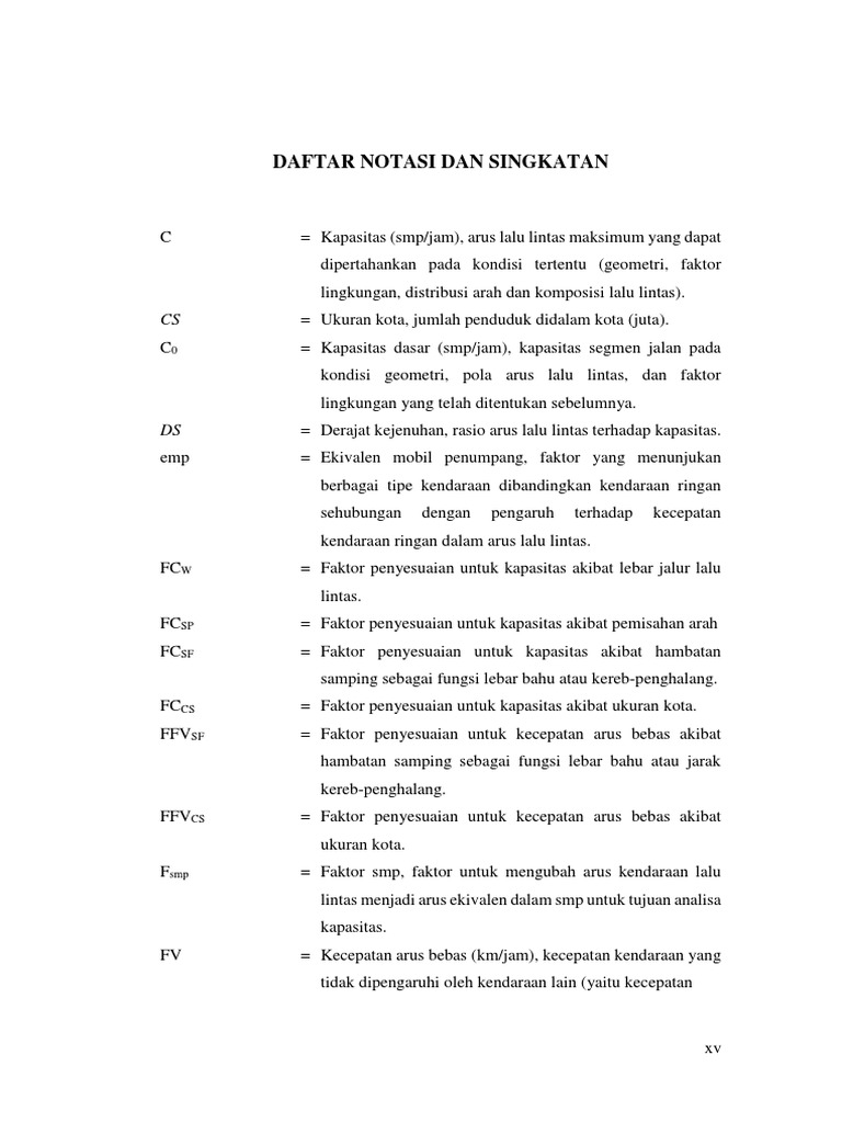 Daftar Notasi dan Singkatan Skripsi | PDF | Teknologi & Rekayasa