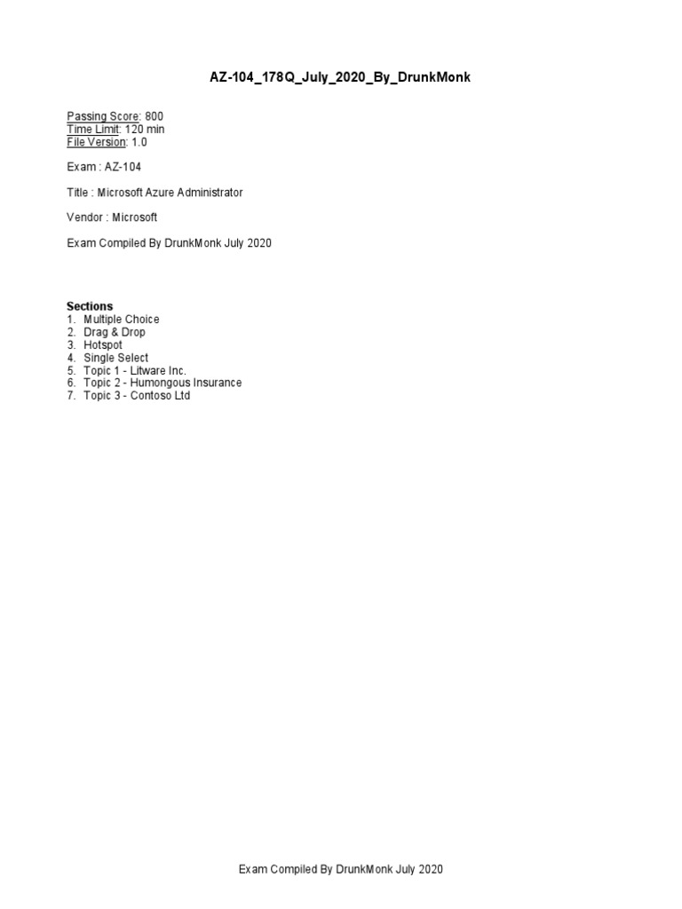 Az 104 | PDF | Active Directory | Computer Network