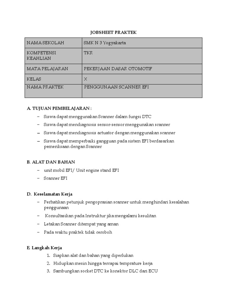 Job Sheet Penggunaan Scanner | PDF | Komputer