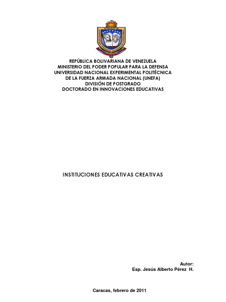 Organizaciones Educativas Creativas | PDF | Innovación | Aprendizaje