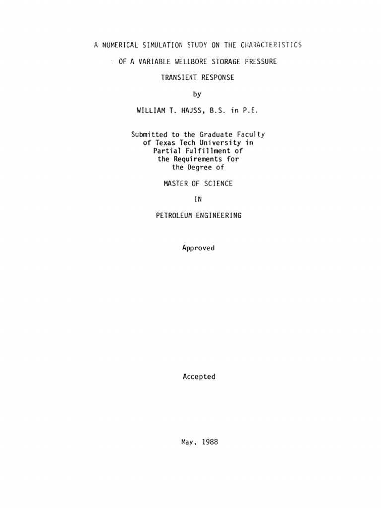 Wellbore Storge Des | PDF | Partial Differential Equation | Fluid Dynamics