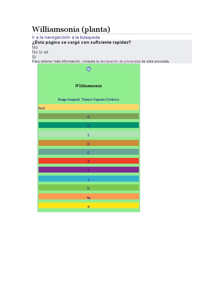 Williamsonia: Género de plantas fósiles | PDF | Plantas | Taxa