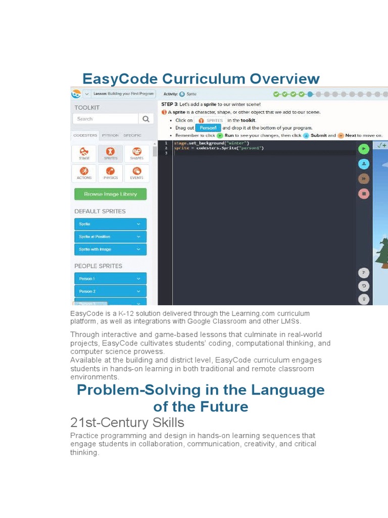 EasyCode Curriculum Overview | PDF | Computer Programming | Curriculum