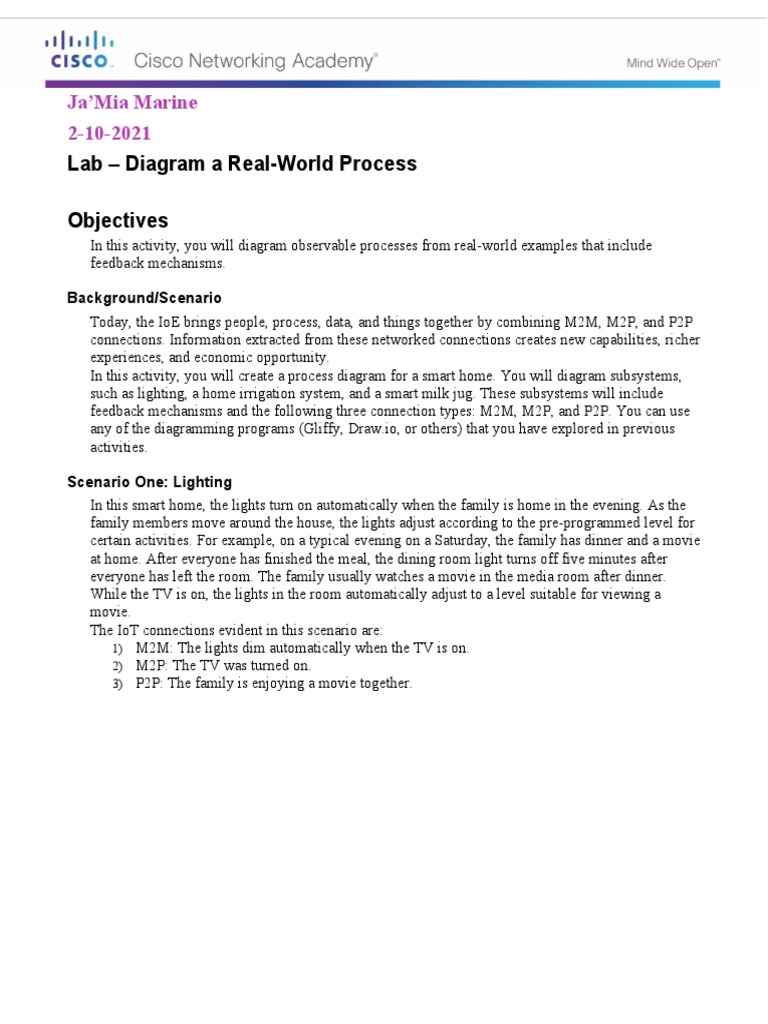 Marine 1.1.3.12 Lab - Diagram A Real-World Process | PDF | Internet Of ...