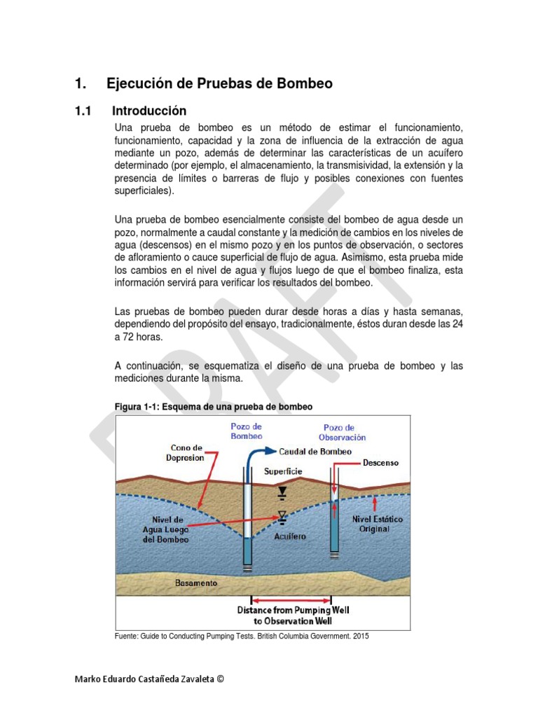 Ejecución de Pruebas de Bombeo | PDF | Sensor | Bomba