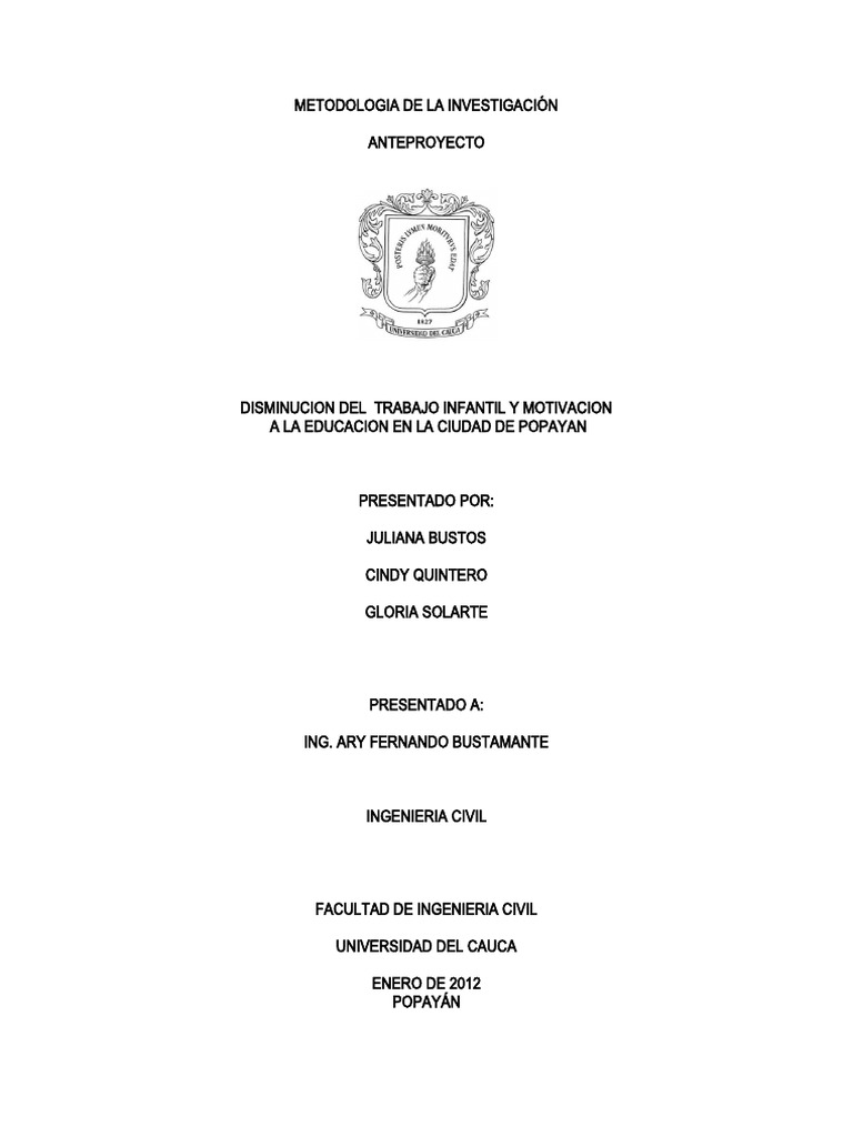 Metodologia de La Investigación Anteproyecto | PDF | Influenza | Virus ...