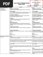 Sample of Multigrade Class Program | PDF | Learning