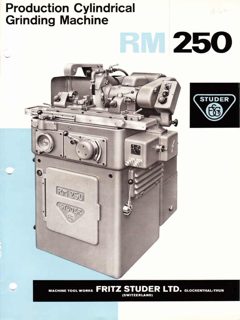 Studer RM250 Catalogue 1959 | PDF | Nature