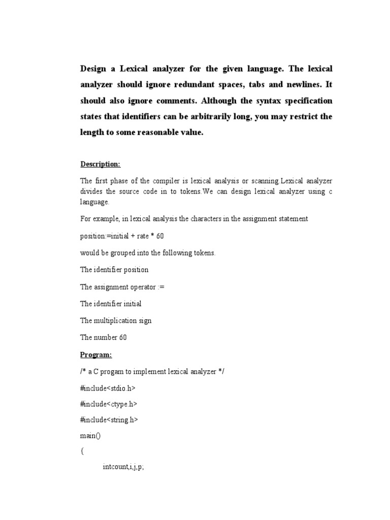 CD Labmanual | PDF | Parsing | Syntax (Logic)