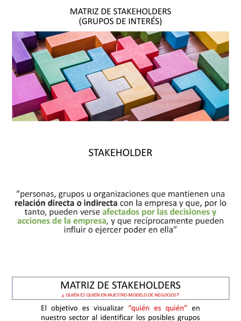 Matriz de Stakeholders | PDF | Grupo de interés (corporativo) | Motivación