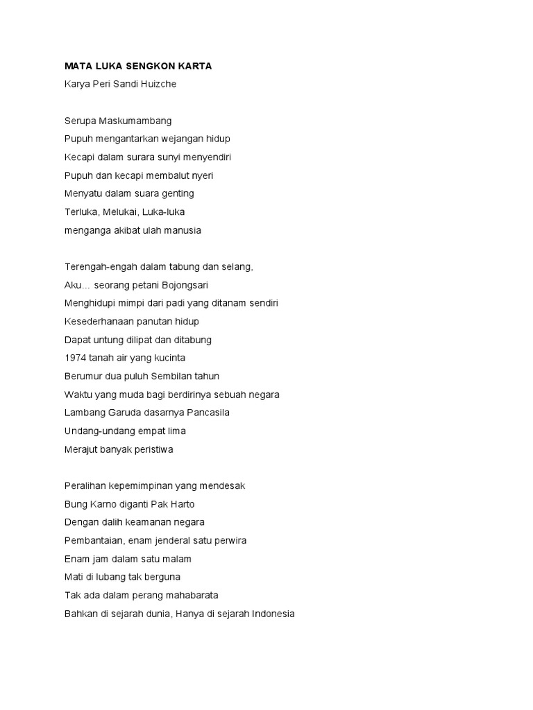 Mata Luka Sengkon Karta | PDF