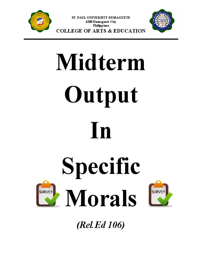 Midterm Output in Specific Morals: (Rel - Ed 106) | PDF | Mass (Liturgy) | Eucharist