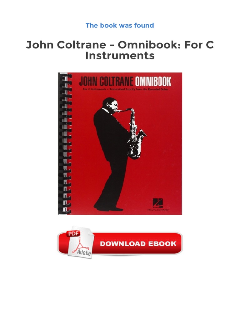 Fdocuments - in John Coltrane Omnibook For C Instruments Ebooks Gratuit ...