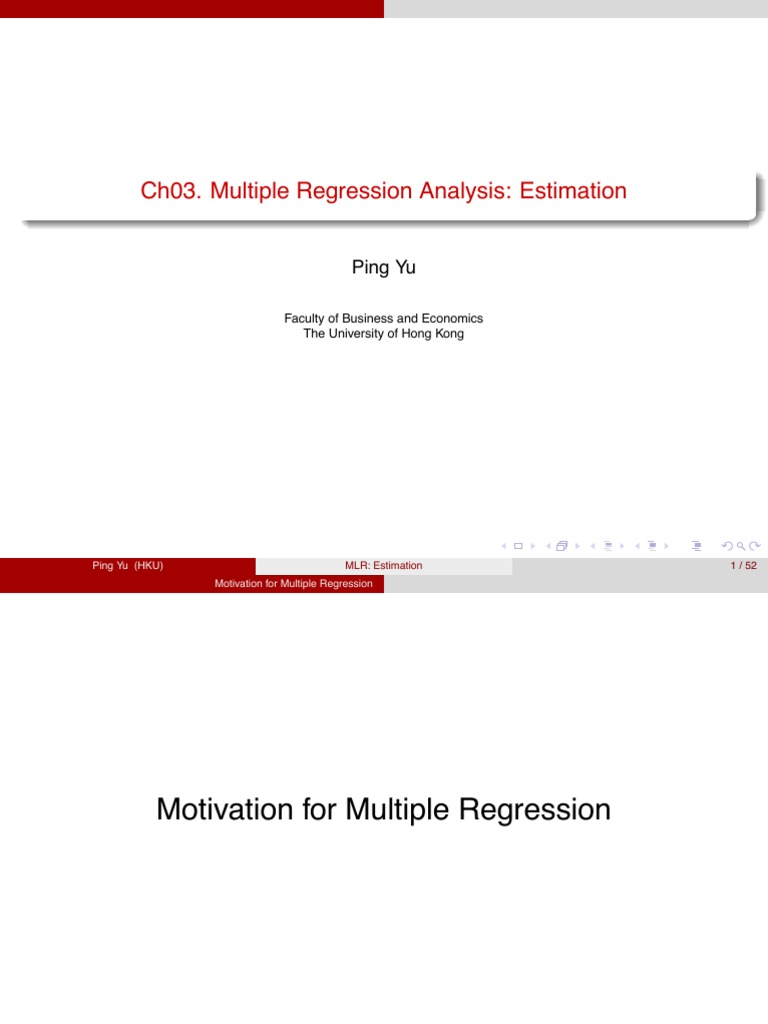 Ch03 - MLR Estimation - Ver2 | PDF | Ordinary Least Squares ...
