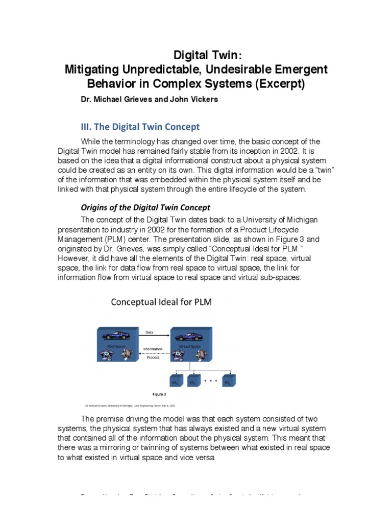Digital Twin: Mitigating Unpredictable, Undesirable Emergent Behavior ...