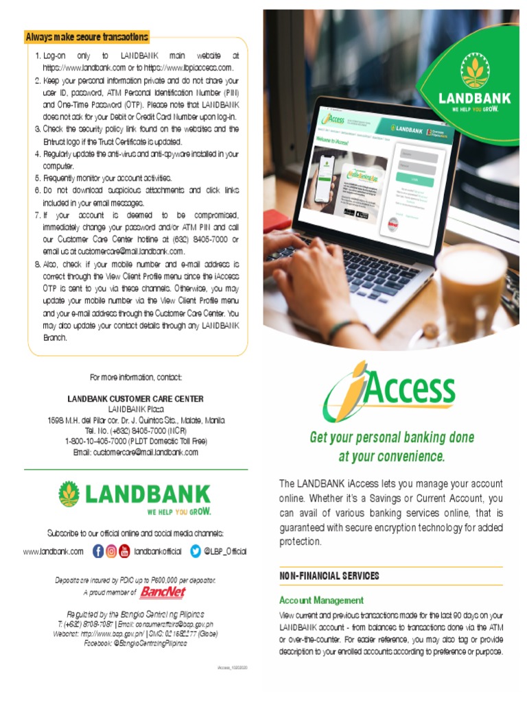 Iaccess Brochure As of 102020 | PDF | Personal Identification Number ...