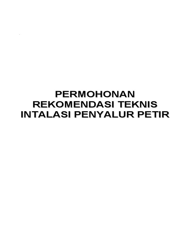 Ok - Contoh Permohonan Ke PTSP (Petir) | PDF