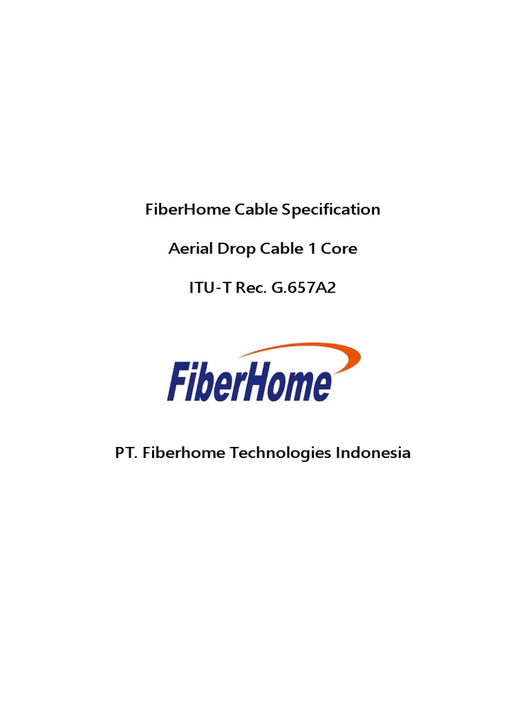 Brochure Drop Cable 1 Core Pdf Optical Fiber Electromagnetic