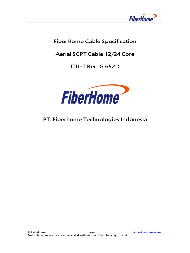 Brochure - Aerial SCPT 12 24 Core | PDF | Optical Fiber | Color
