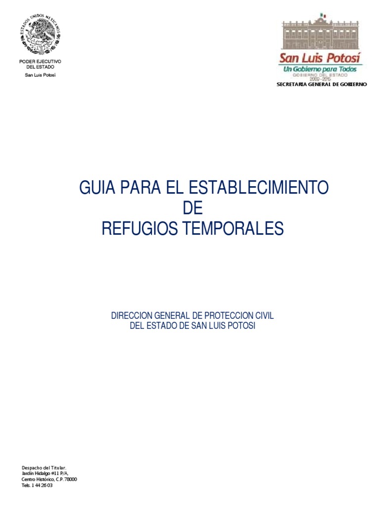 Manual de Refugios Temporales | PDF | Trabajo Social | Defensa Civil