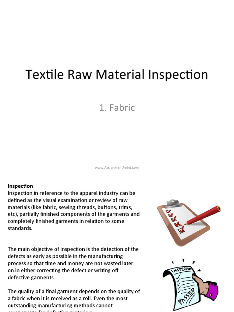 Textile Raw Material Inspection Guide | PDF | Knitting | Yarn