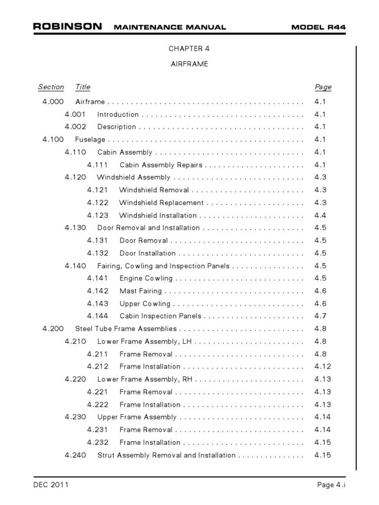 r44 - MM - 4 AIRFRAME | PDF | Empennage | Rivet