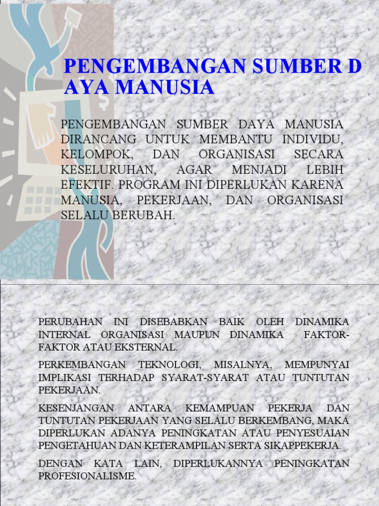Presentasi Pengembangan SDM | PDF