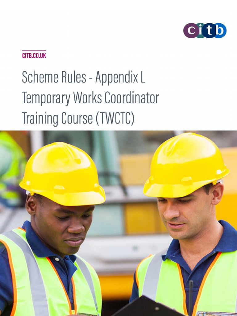 Appendix L Temporary Works Coordinator Training Course Aug19 | PDF ...