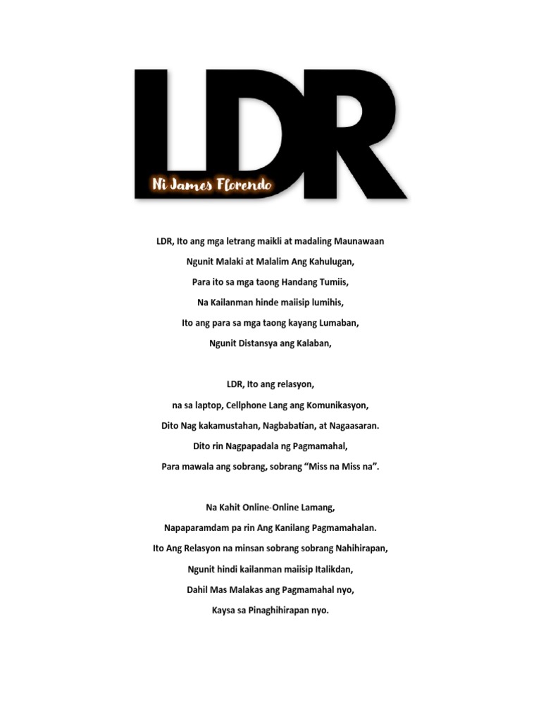 LDR - Tula Ni James Florendo (Jan 20) | PDF