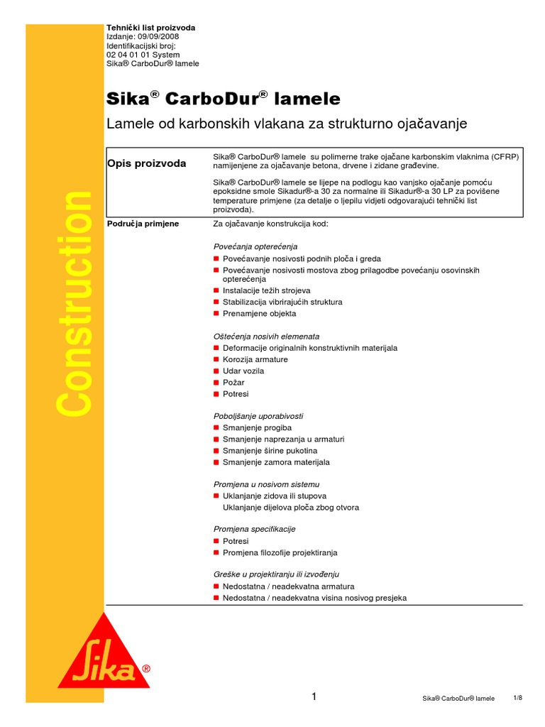 Sika CarboDur Trake | PDF