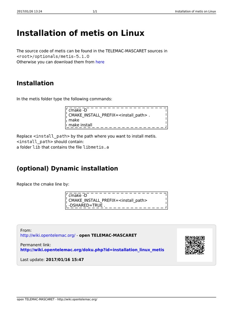 Installation of Metis On Linux | PDF