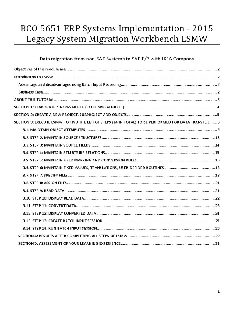 2015 LSMW Tutorial | PDF | Microsoft Excel | Comma Separated Values