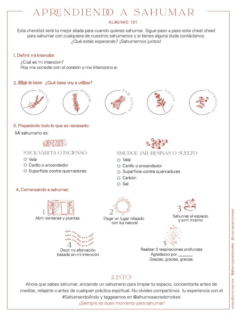 Alhumo 101 Checklist | PDF