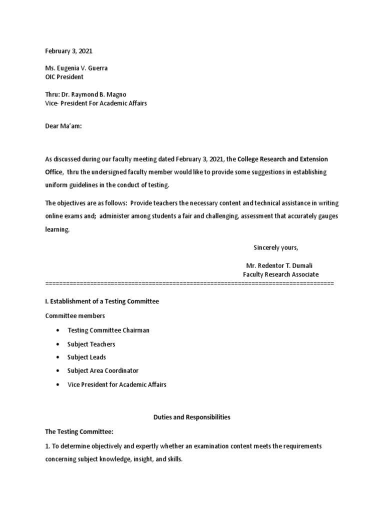 Testing Guidelines Pdf Question Test Assessment