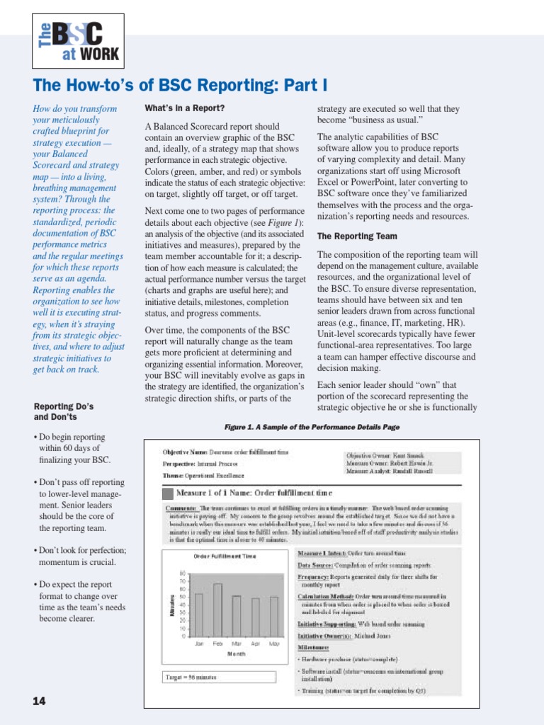 The How-To of BSC Reporting-Part 1 | PDF | Economies | Business
