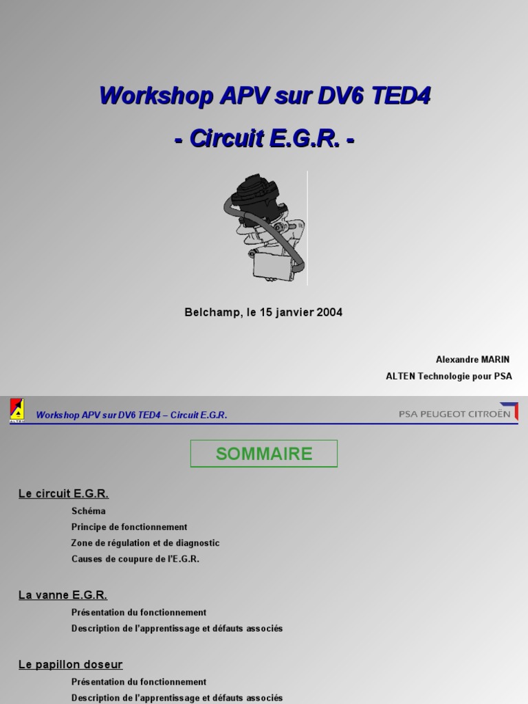 Egr DV6 | PDF | Organe d'un moteur à explosion | Soupape