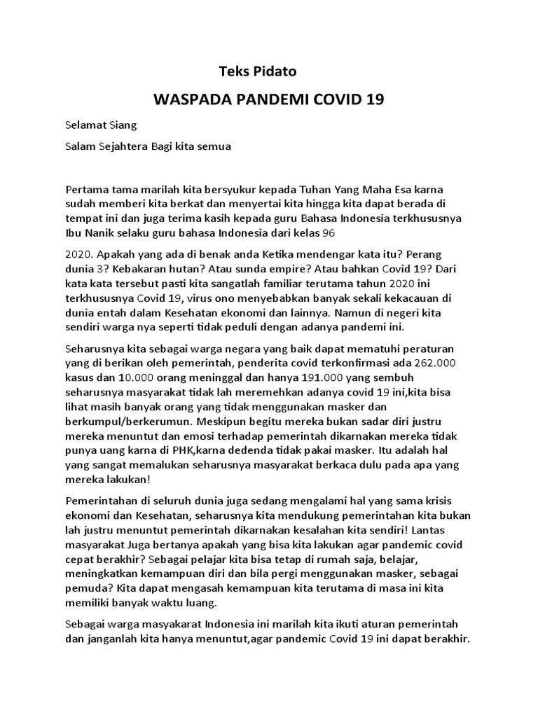Teks Pidato BAHASA INDONESIA | PDF