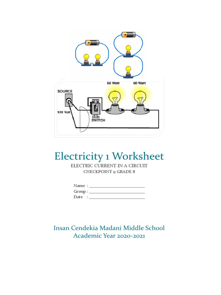 Electricity 1 Worksheet | PDF