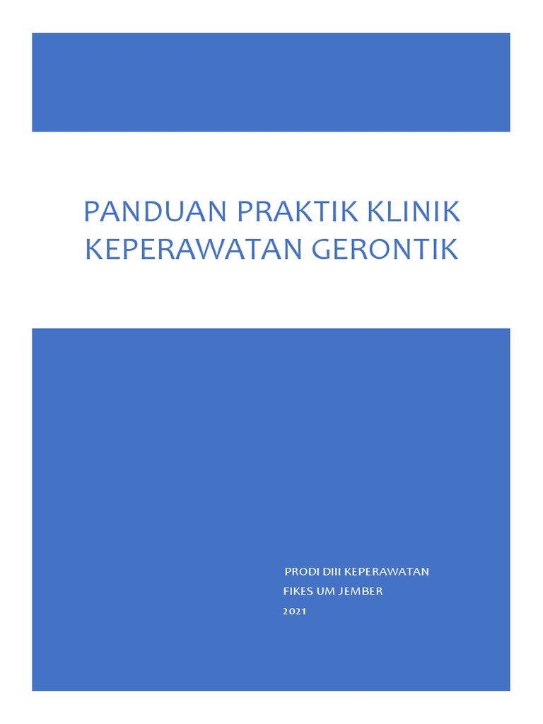 Panduan PK Gerontik D3 | PDF