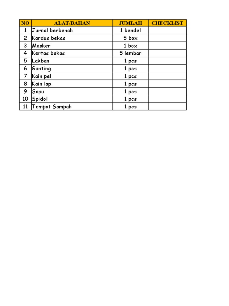 Tabel Gemar Rapi | PDF