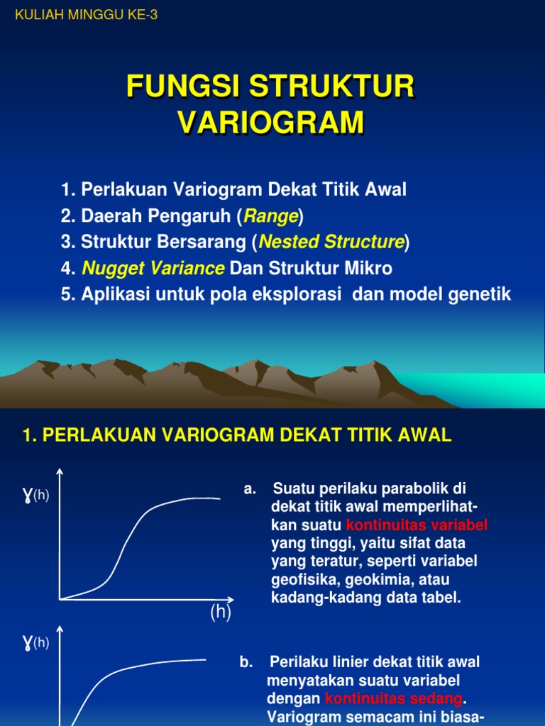 Fungsi Struktur Variogram | PDF